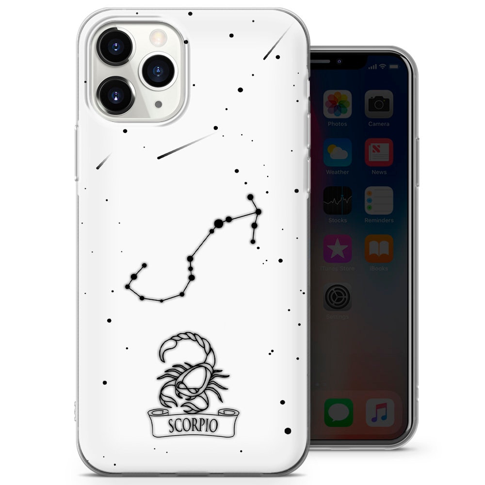 Scorpio Phone Case, Zodiac Sign, Aesthetic Star Constellation Cover ...