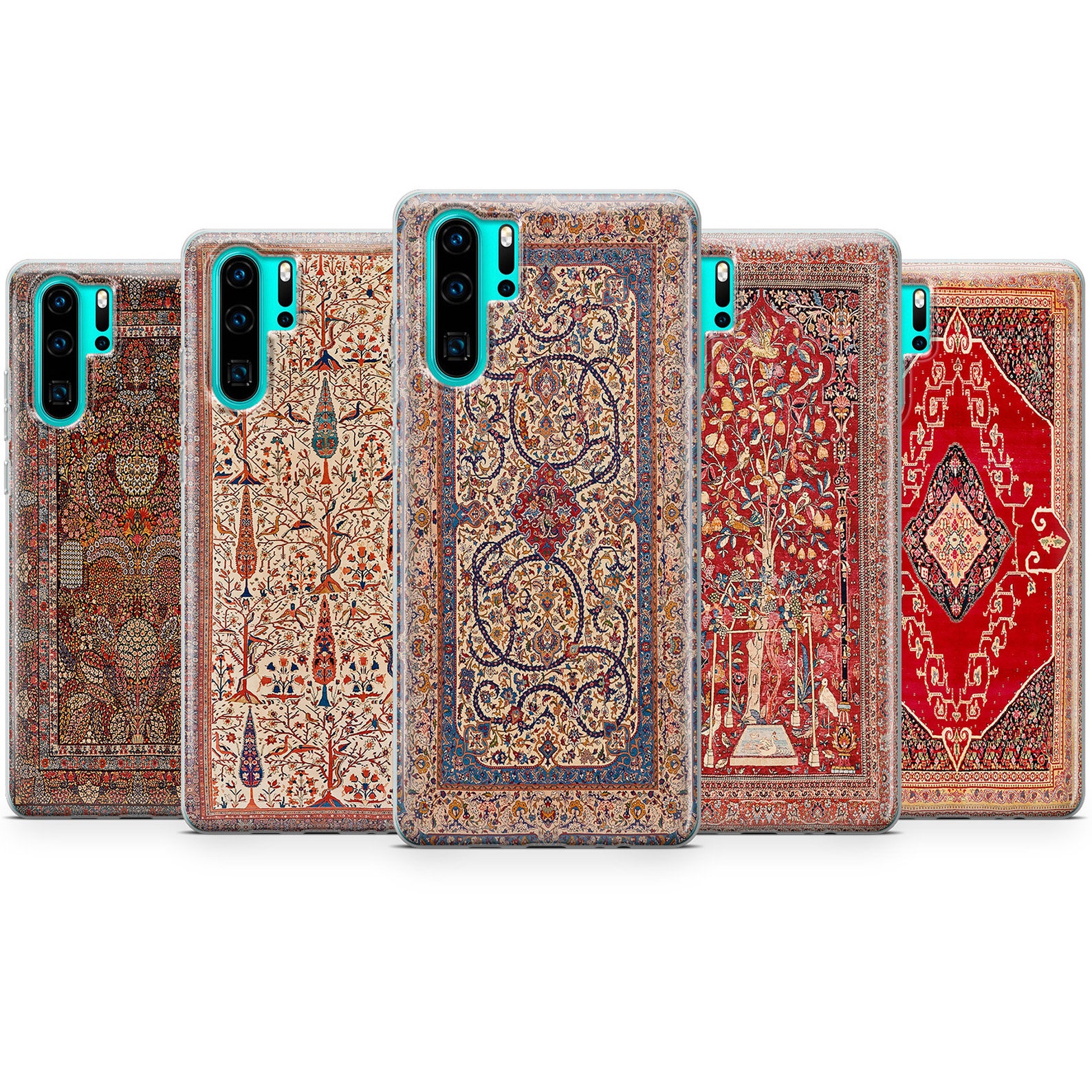 Oriental Carpet Phone Case, Persian Rug Aesthetic Colorful Cover - Fits ...