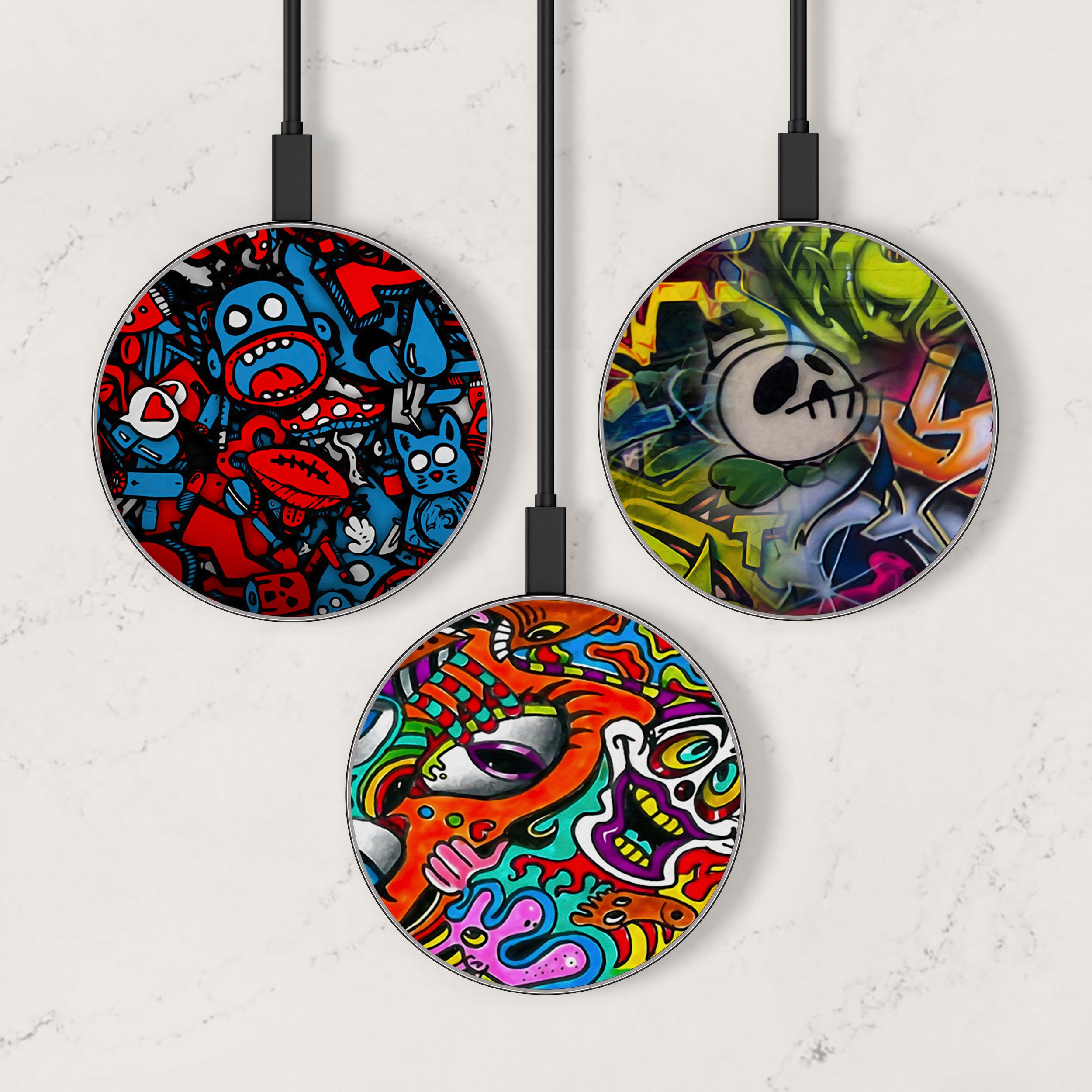 Graffiti Urban Street Art Wireless Charger, Charging Pad, Fast Qi ...