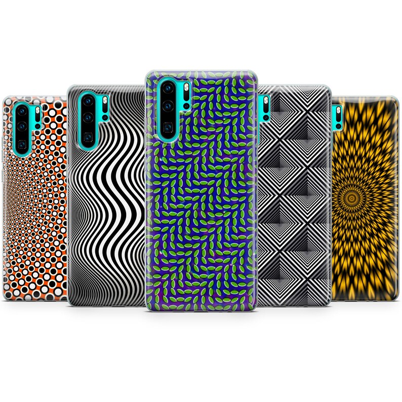 Optical Illusion Phone Case Geometric Pattern Op Art Cover - Etsy