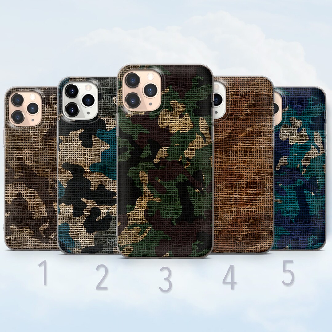 Camouflage Phone Case, Camo Fabric Pattern, Military Cover - Fits ...