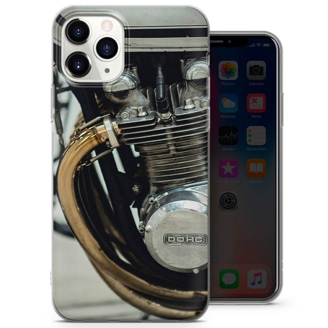 Vintage Motorcycle Engine Phone Case, Steampunk Retro Cover - Fits ...
