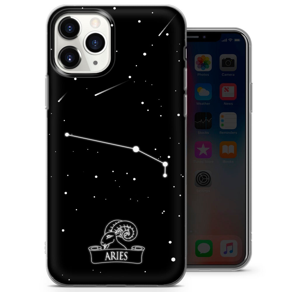 Aries Phone Case, Zodiac Sign, Aesthetic Star Constellation Cover ...