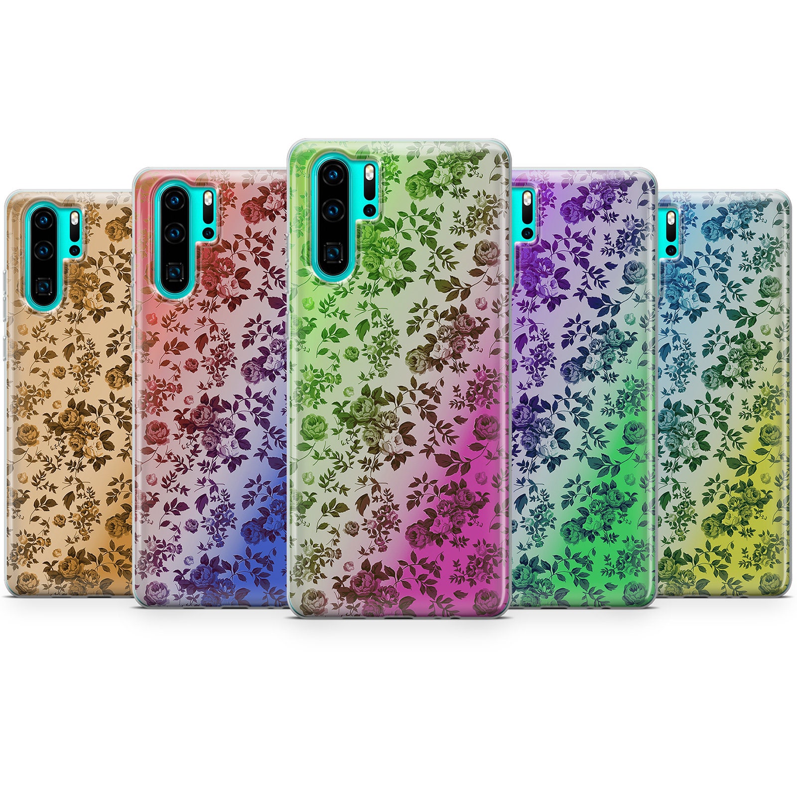 Flower Phone Case Colorful Gradient Flowers Chic Cover iPhone | Etsy