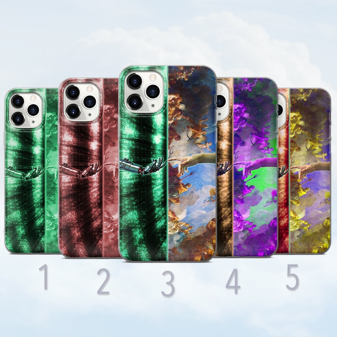 Michelangelo Phone Case, Creation of Adam, Trippy Abstract Cover - Fits ...