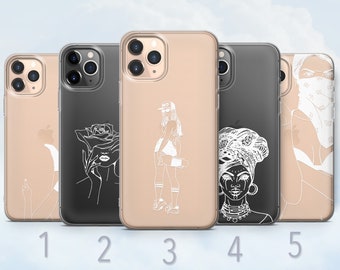 Goddess Athena Clear Phone Case, Vintage Mythology Drawing Cover Fits ...