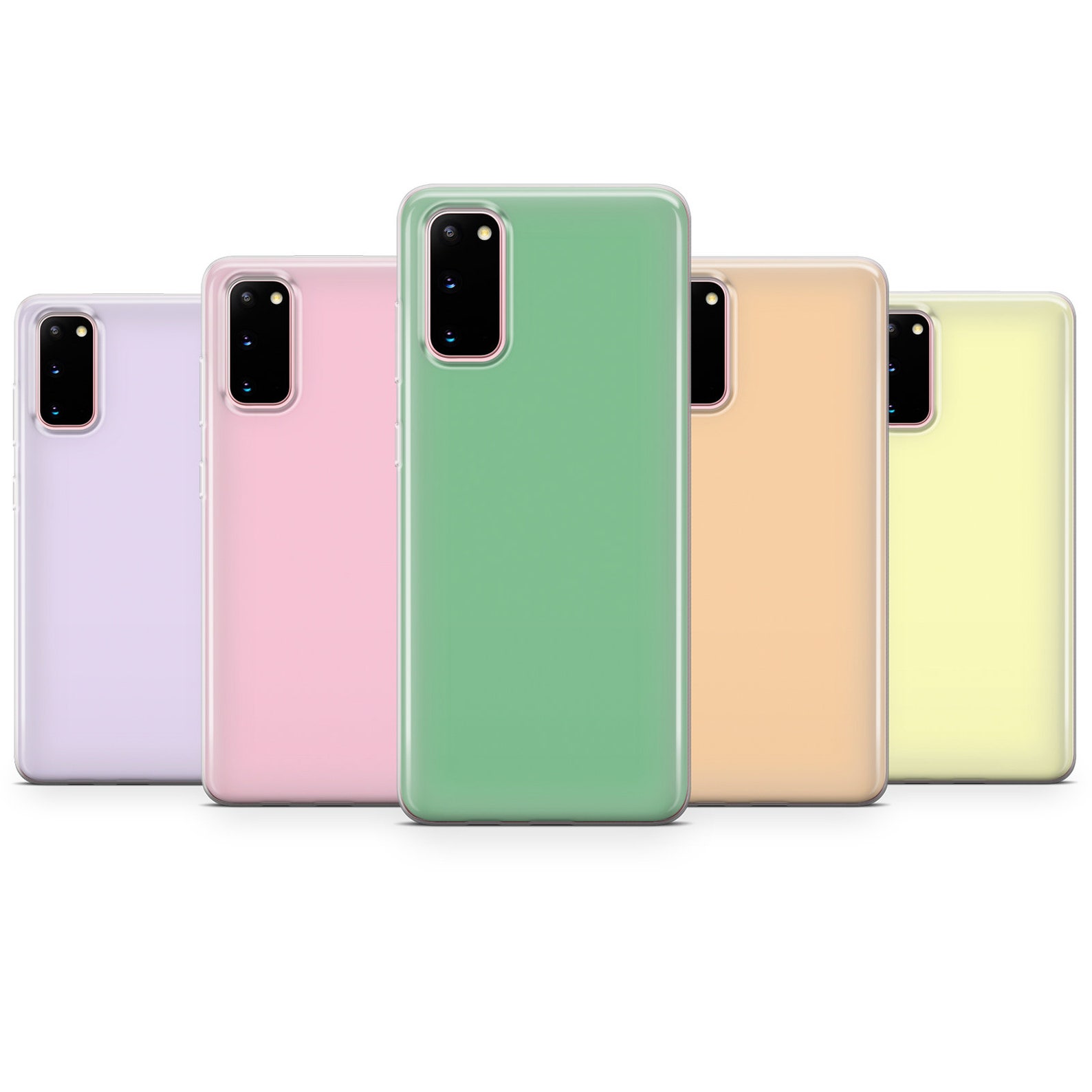 Pastel Colors Phone Case Solid Color Light Tone Cover Fits - Etsy