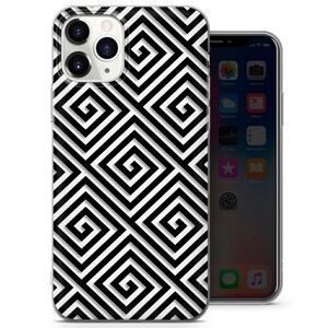 Optical Illusion Phone Case, Geometric Pattern, Op Art Cover - Fits ...