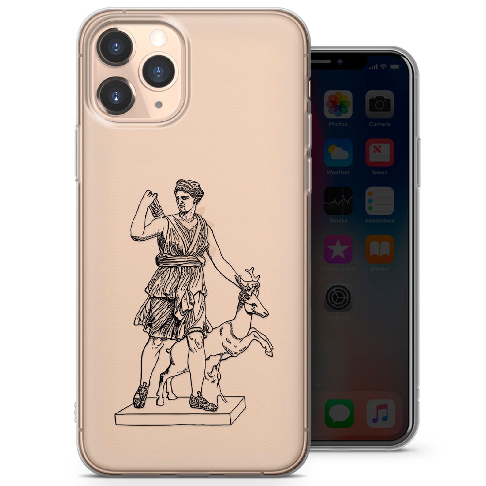 Goddess Artemis Clear Phone Case, Greek Mythology, Gods Cover - Fits ...