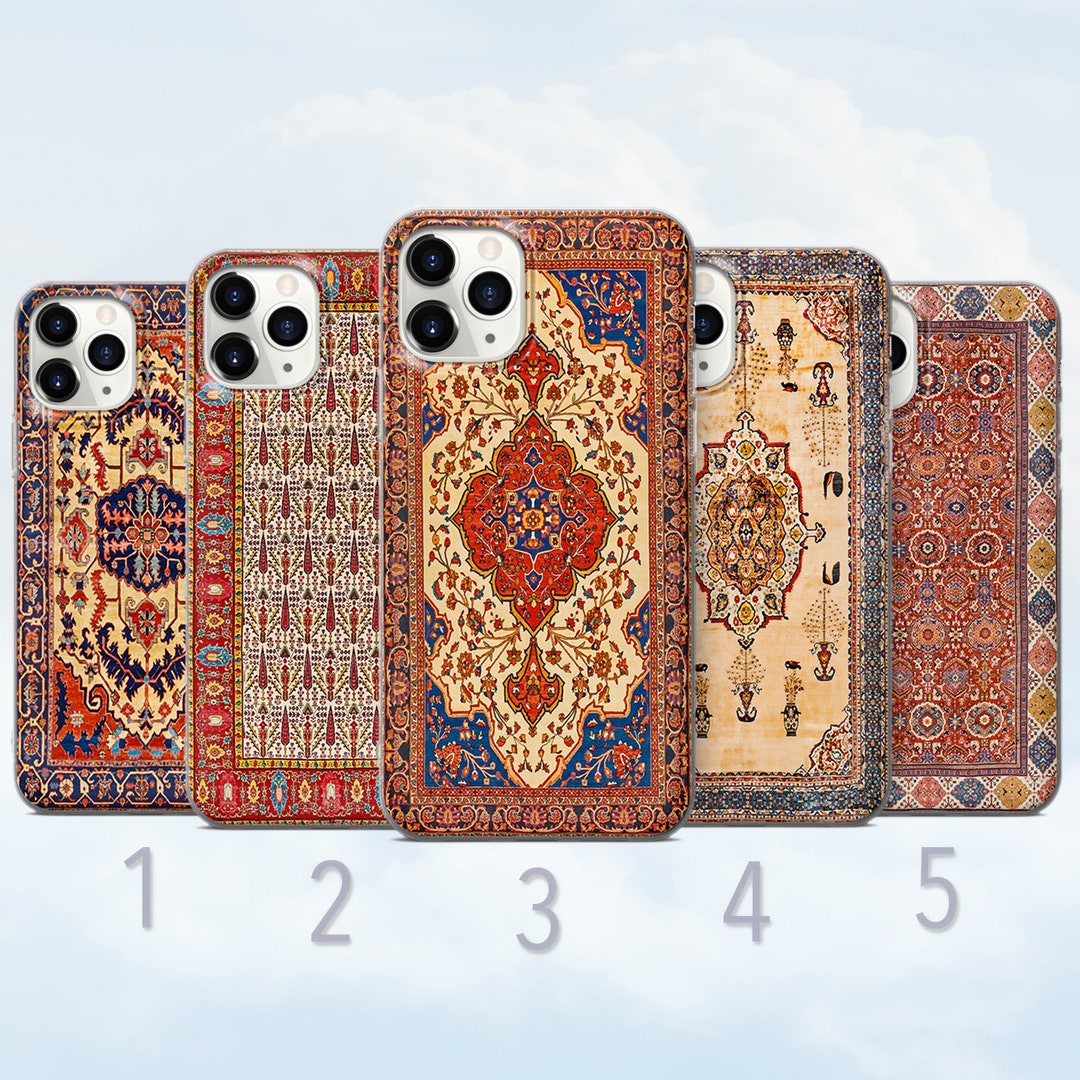 Oriental Carpet Phone Case, Persian Rug Aesthetic Colorful Cover - Fits ...