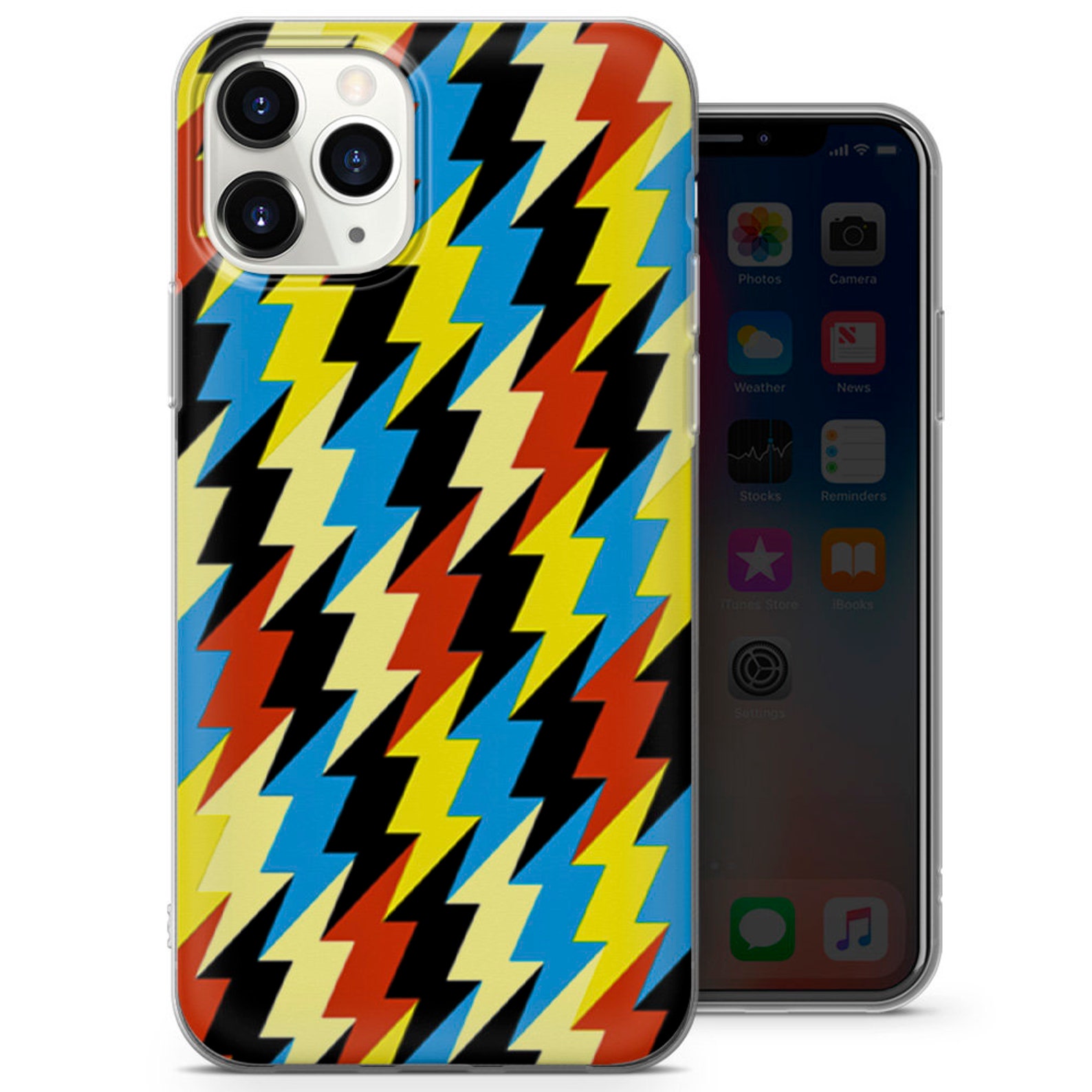 Retro Phone Case, Aesthetic Stripes, Colorful Bauhaus Cover - Fits ...