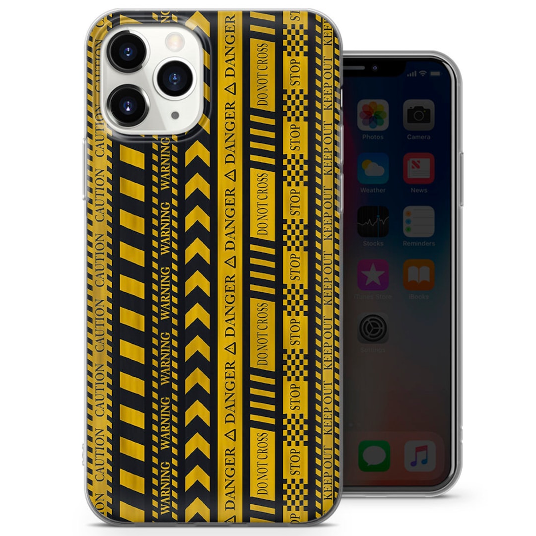 Warning Tape Phone Case, Caution Danger Keep Out Phone Cover - Fits ...