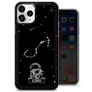 Scorpio Phone Case, Zodiac Sign, Aesthetic Star Constellation Cover ...