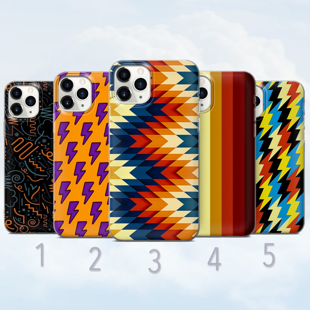 Retro Phone Case, Aesthetic Stripes, Colorful Bauhaus Cover - Fits ...