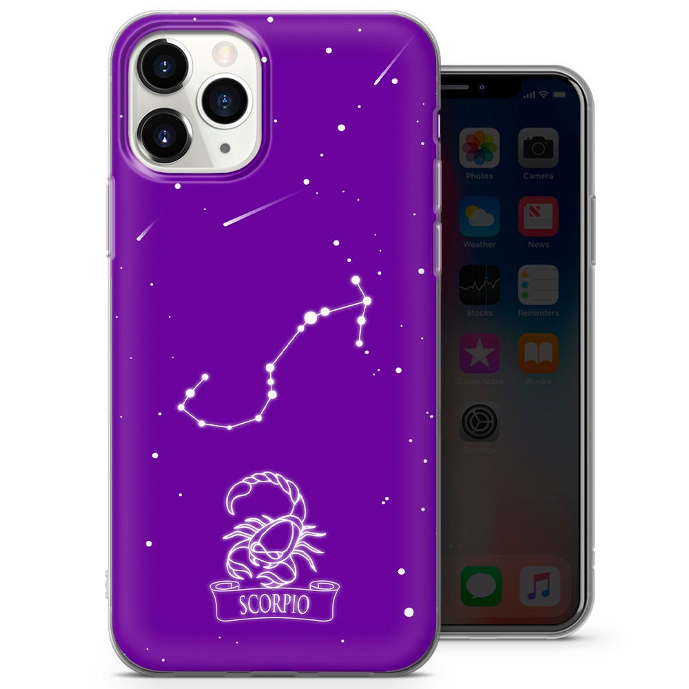Scorpio Phone Case Zodiac Sign Aesthetic Star Constellation | Etsy