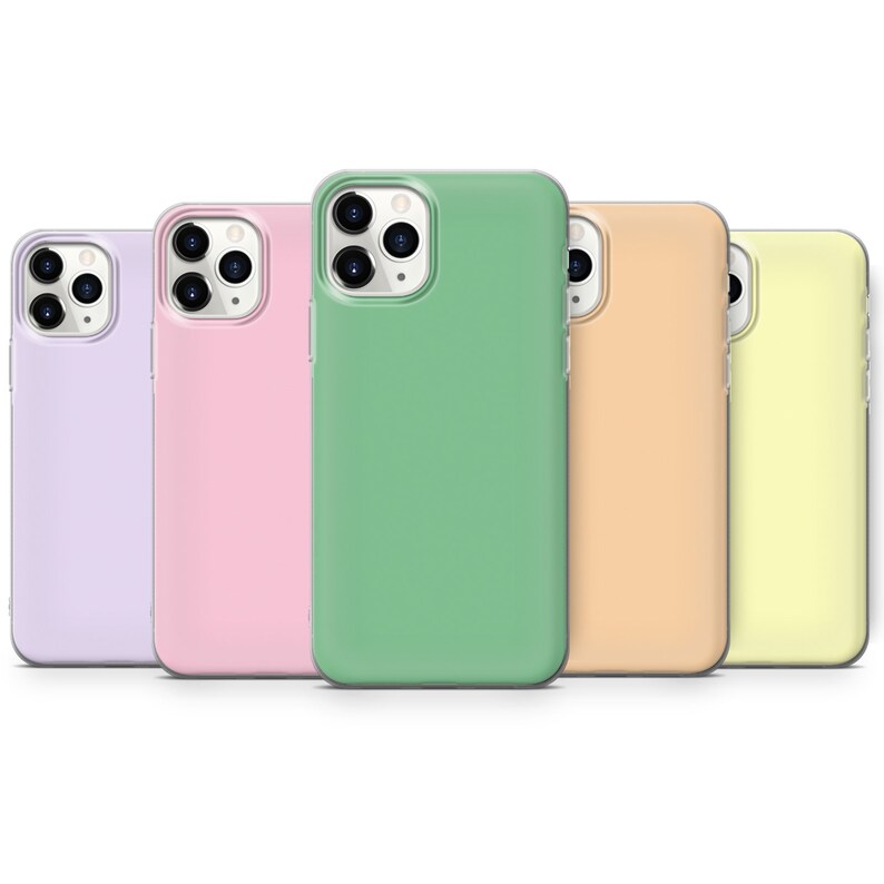 Pastel Colors Phone Case Solid Color Classic Tone Cover | Etsy