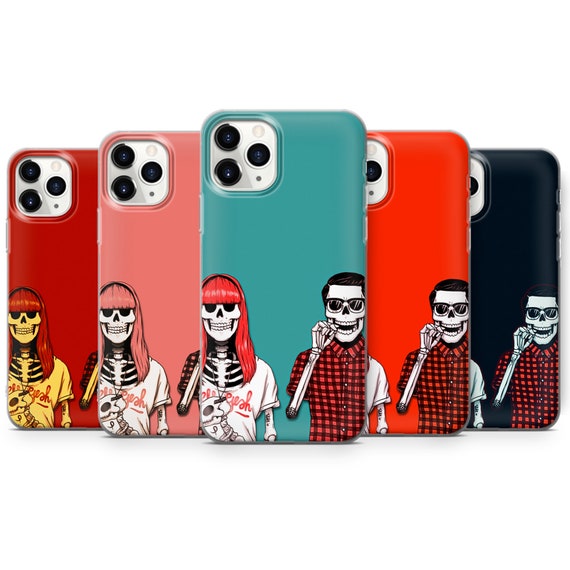 Halloween Skeleton Phone Case Spooky Zombies Colorful - Etsy