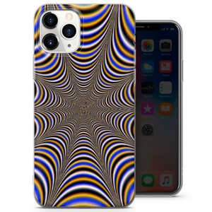 Optical Illusion Phone Case, Geometric Pattern, Op Art Cover - Fits ...