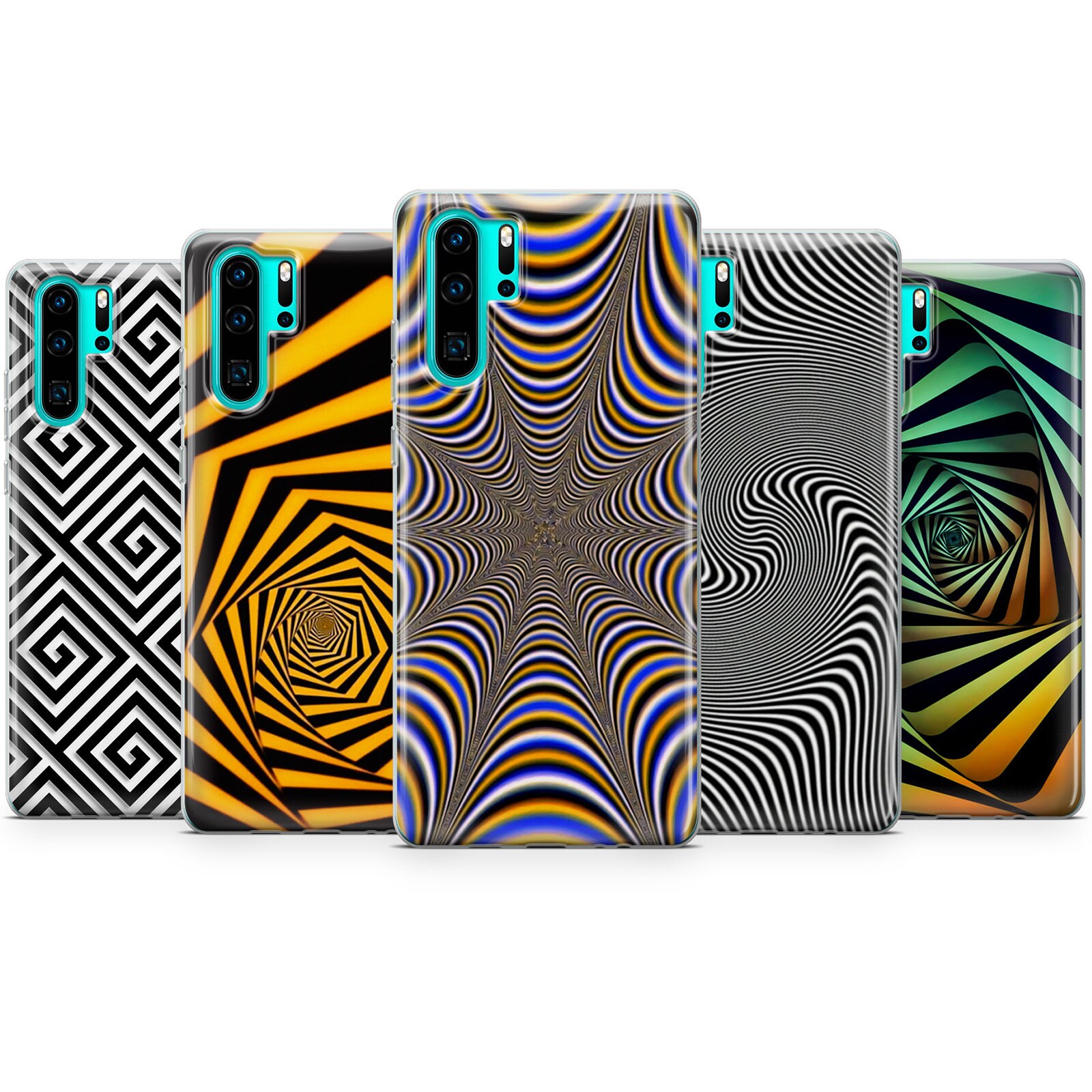 Optical Illusion Phone Case, Geometric Pattern, Op Art Cover - Fits ...