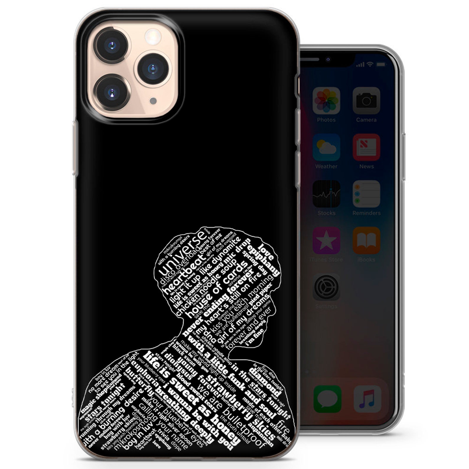 BTS Clear Phone Case, Aesthetic Kpop Lyrics Line Art Cover - Fits ...