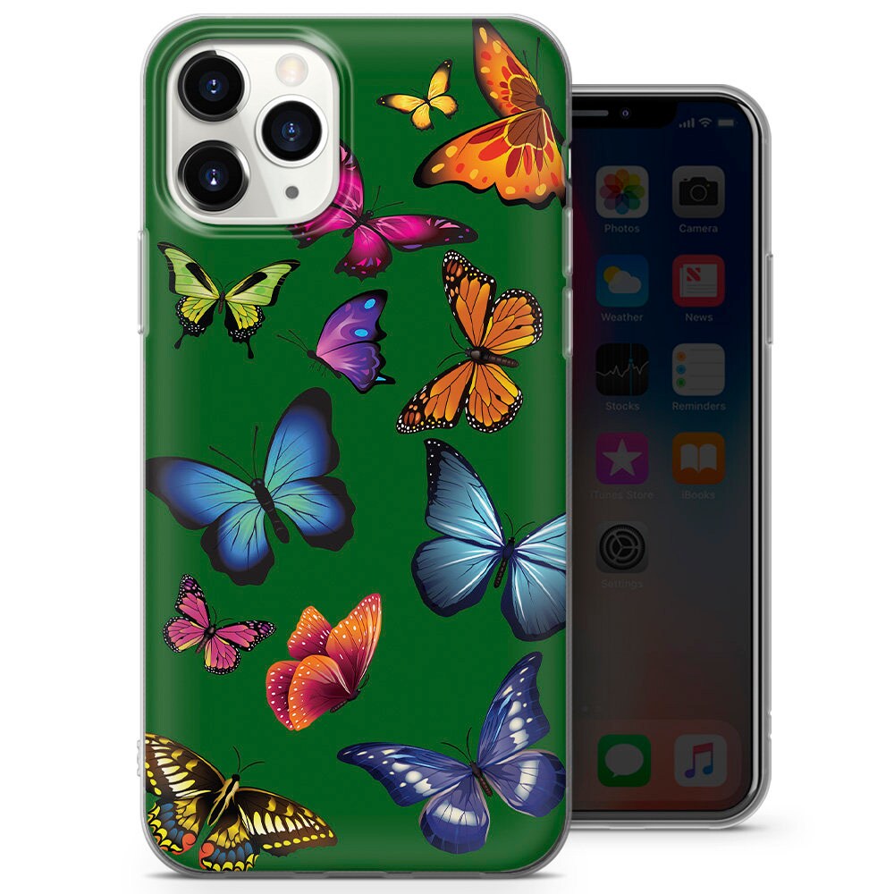 Butterfly Phone Case, Cute Butterflies Pattern Cover - Fits iPhone 7, 8 ...