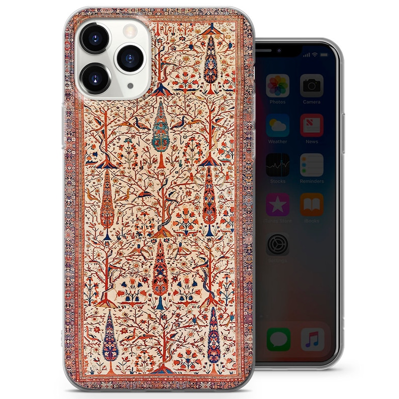 Oriental Carpet Phone Case, Persian Rug Aesthetic Colorful Cover - Fits ...