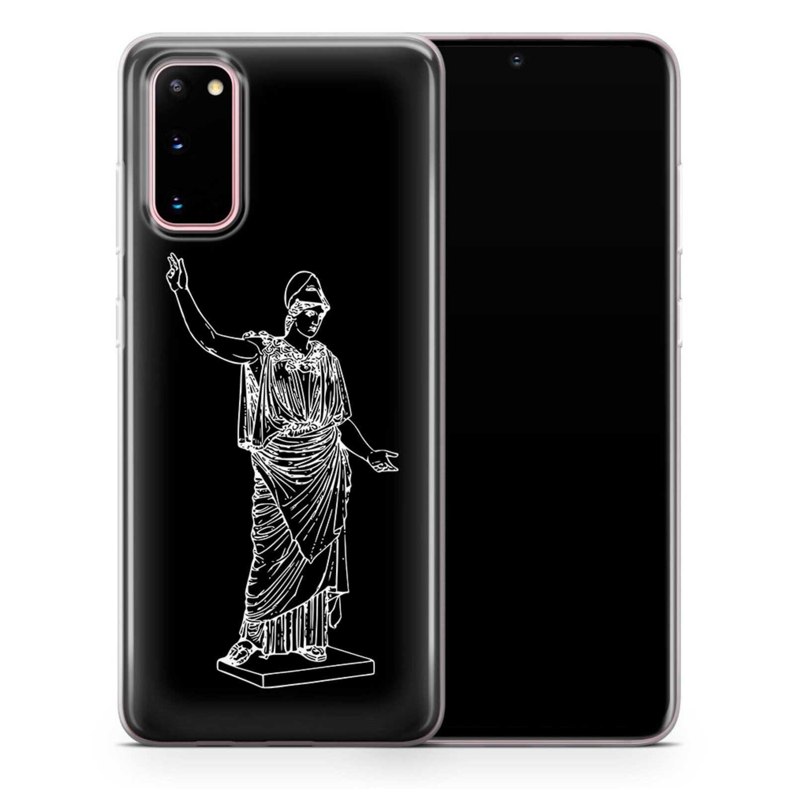 Goddess Athena Clear Phone Case Vintage Mythology Drawing - Etsy