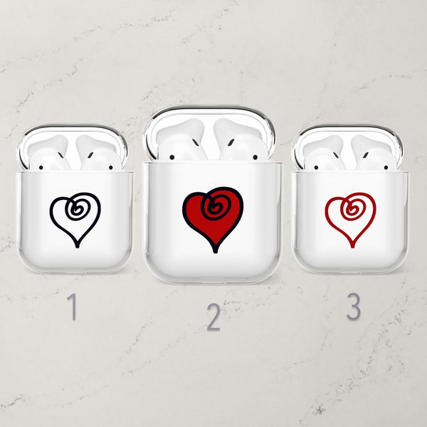Clear Heart AirPod Case - Etsy