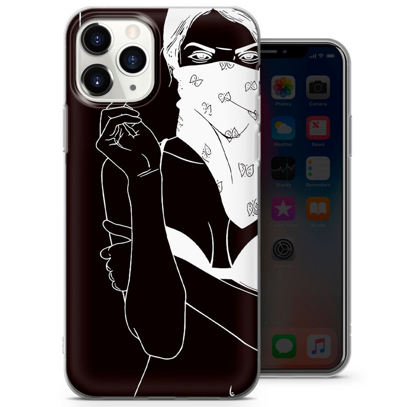 Line Art Phone Case Aesthetic Feminine Line Drawing Black - Etsy