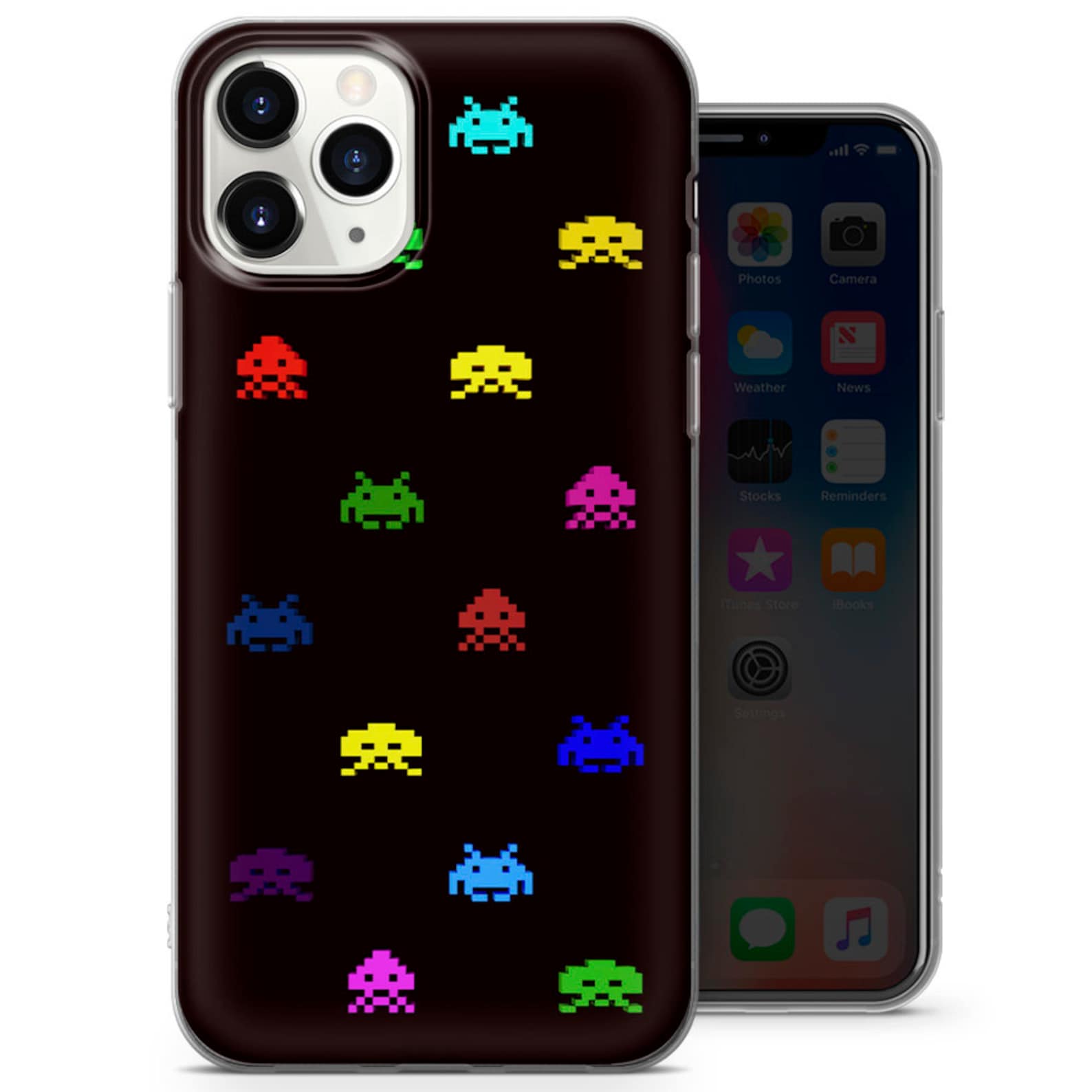Retro Arcade Gaming Phone Case Arcade Game Space Invaders - Etsy UK