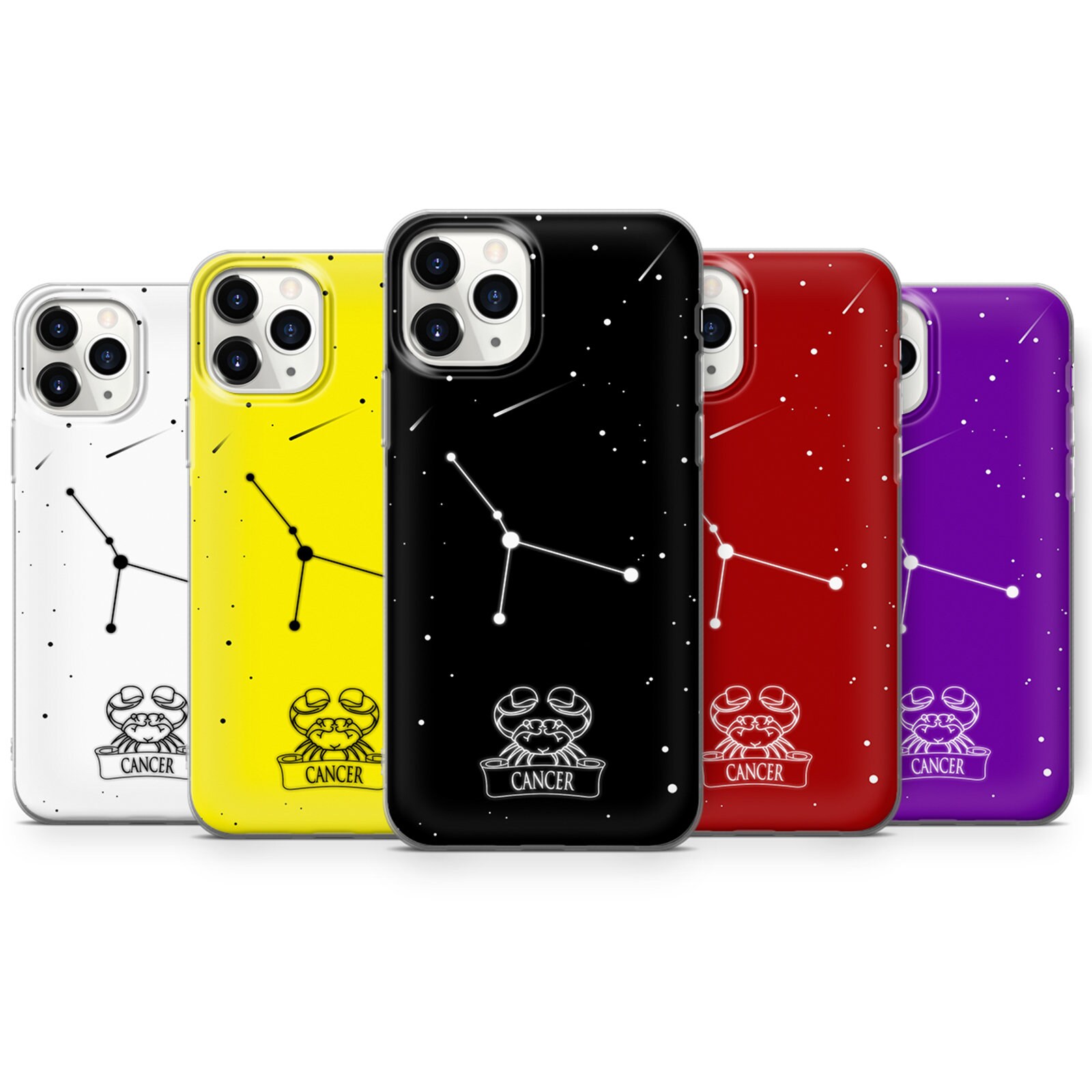 Cancer Phone Case Zodiac Sign Aesthetic Star Constellation | Etsy