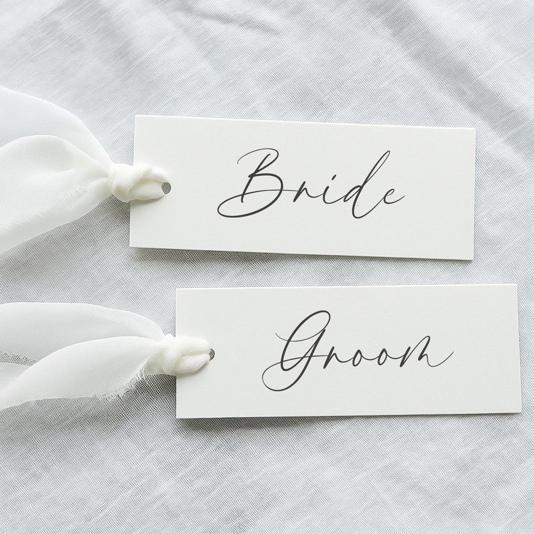 Ribbon Wedding Place Card, Seating Plan, Ribbon, Name Card ...