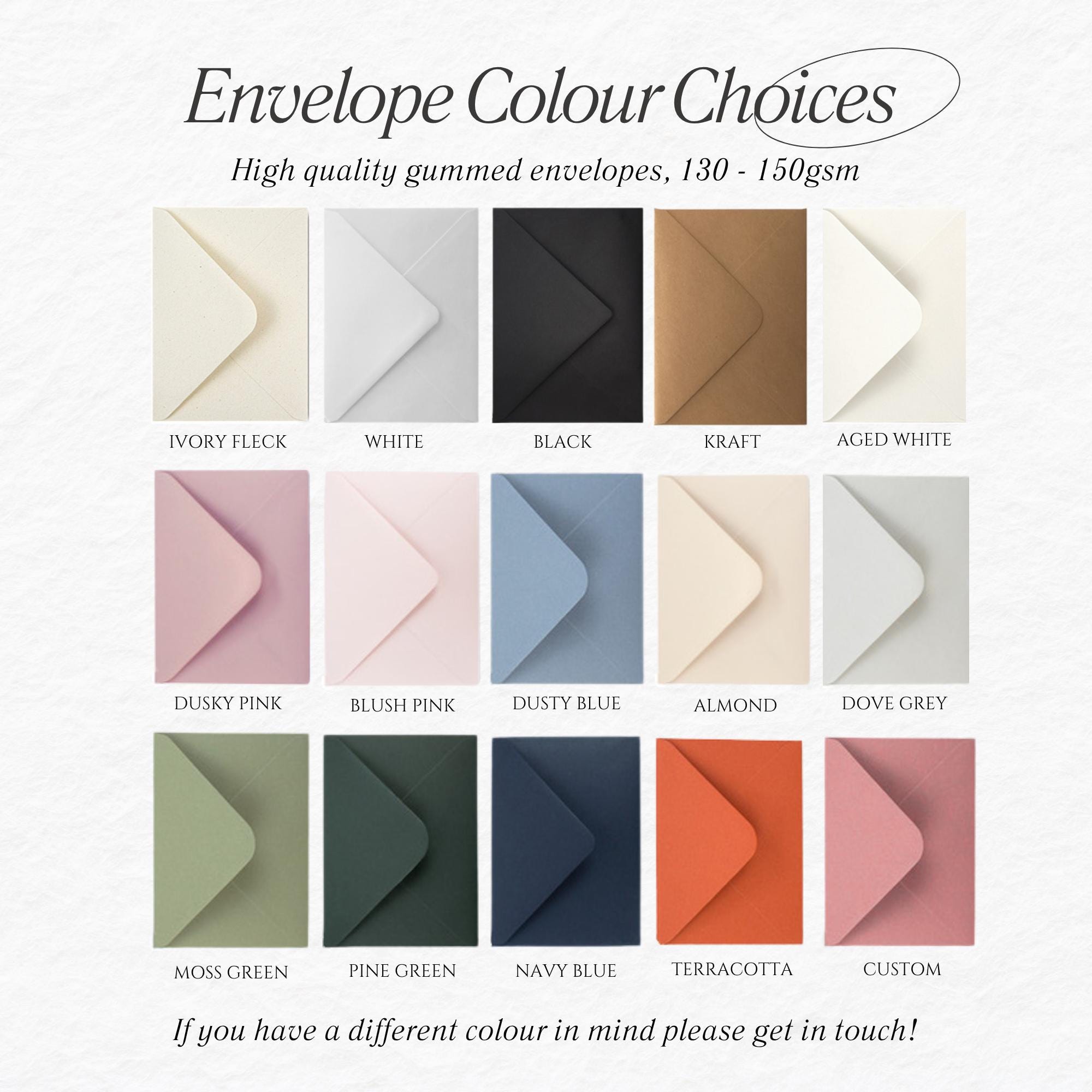 PRINTED Landscape Envelope Liner, 5x7" Envelope Insert, A7 Wedding ...