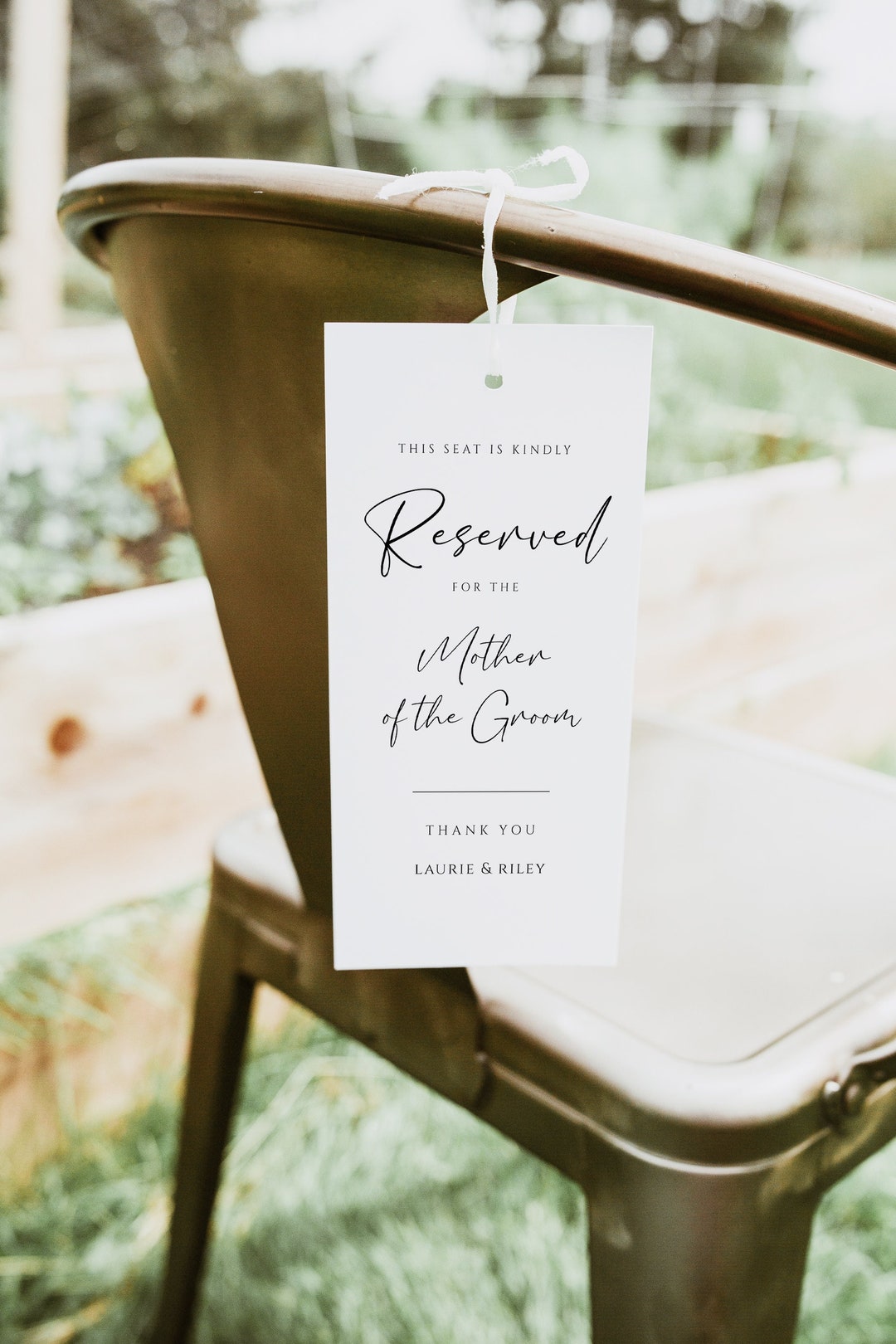 Reserved Seat Tag Wedding Seating Tag Printable Reserved - Etsy
