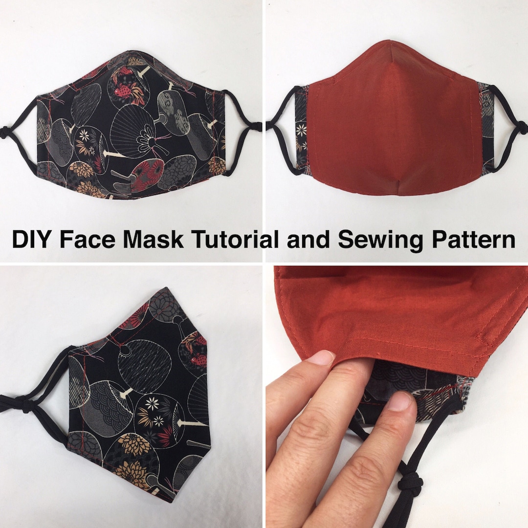 PDF Sewing Pattern for Face Mask With Filter Pocket and Nose Wire in 4 ...