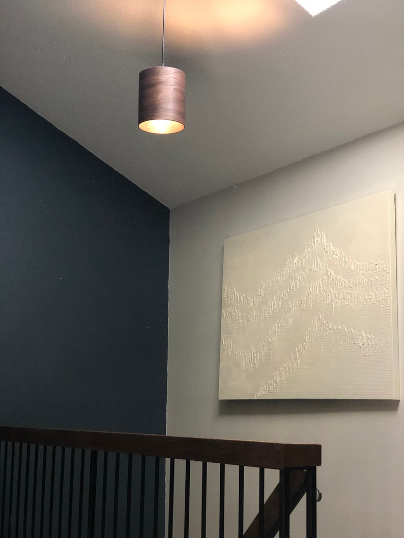 Wood Pendant Light MCM Pendant Light Kitchen Island Light - Etsy