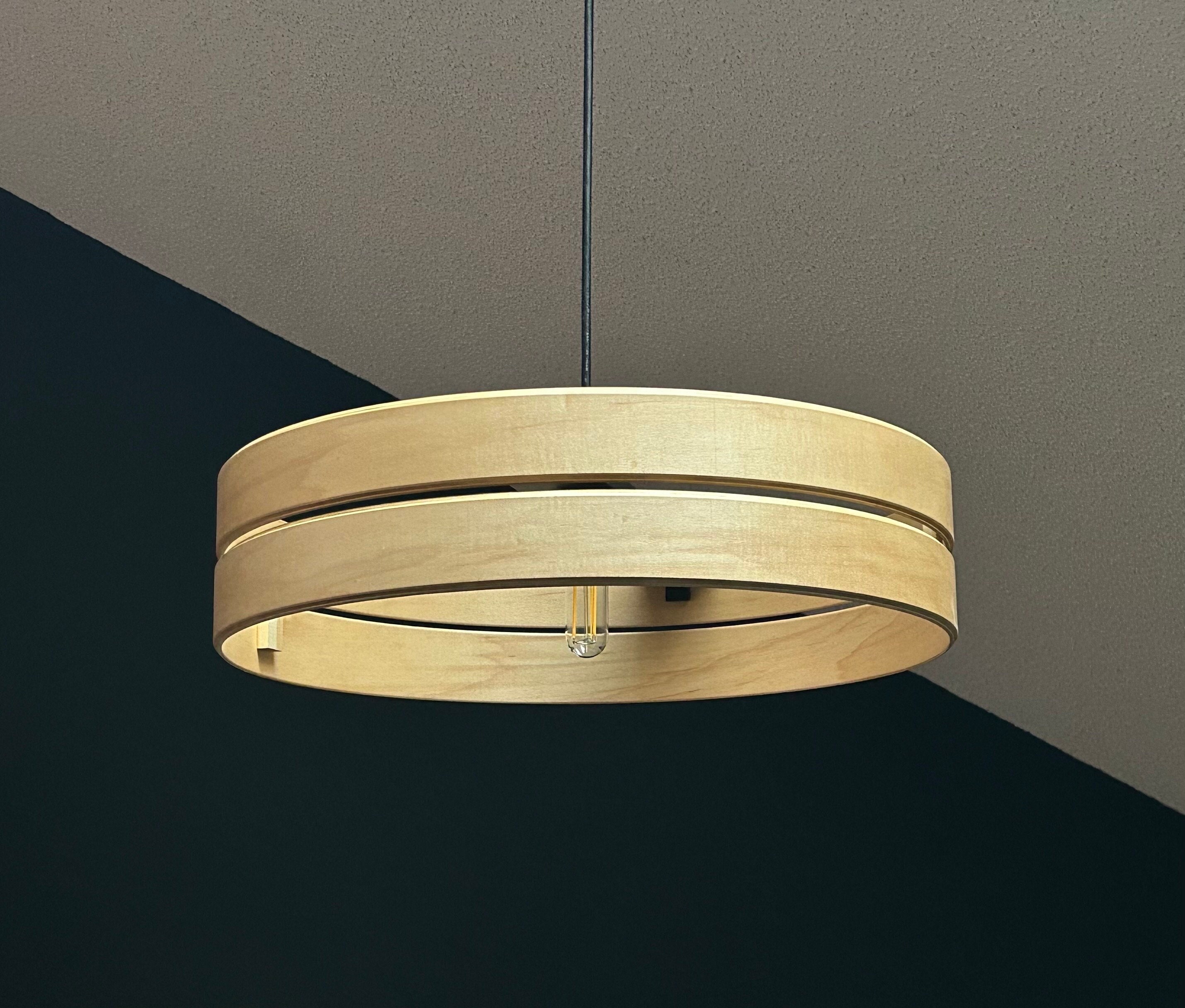 Wood Pendant Light | MCM Pendant Light | Ceiling Light | Minimalist ...