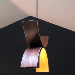 Wood Pendant Light MCM Pendant Light Chandelier Ceiling - Etsy