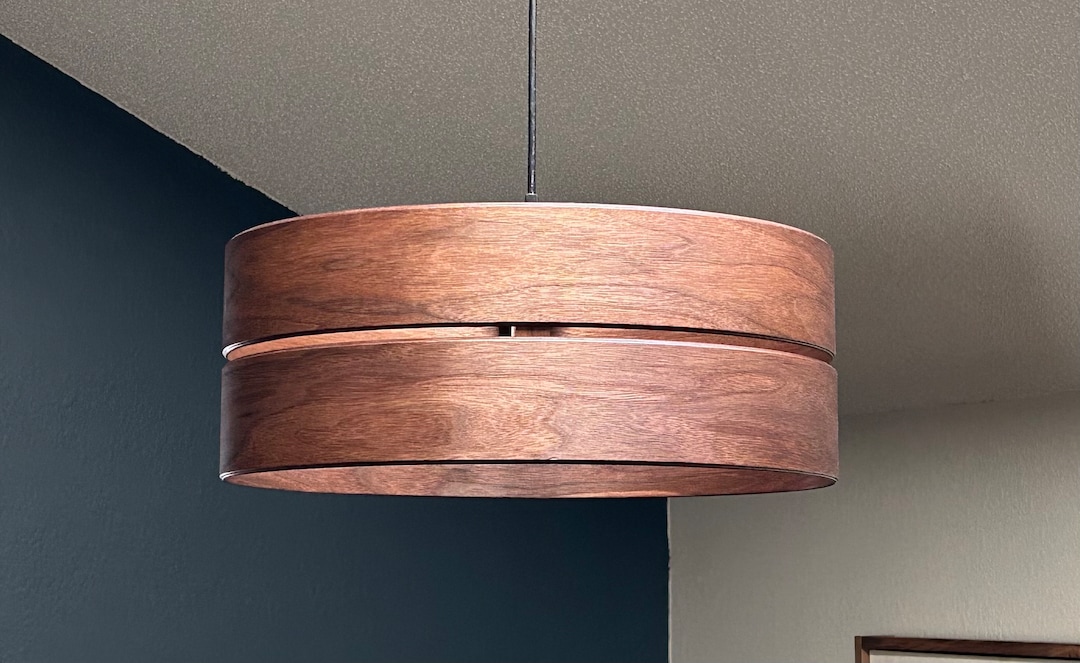 Wood Pendant Light MCM Pendant Light Chandelier Ceiling Light ...