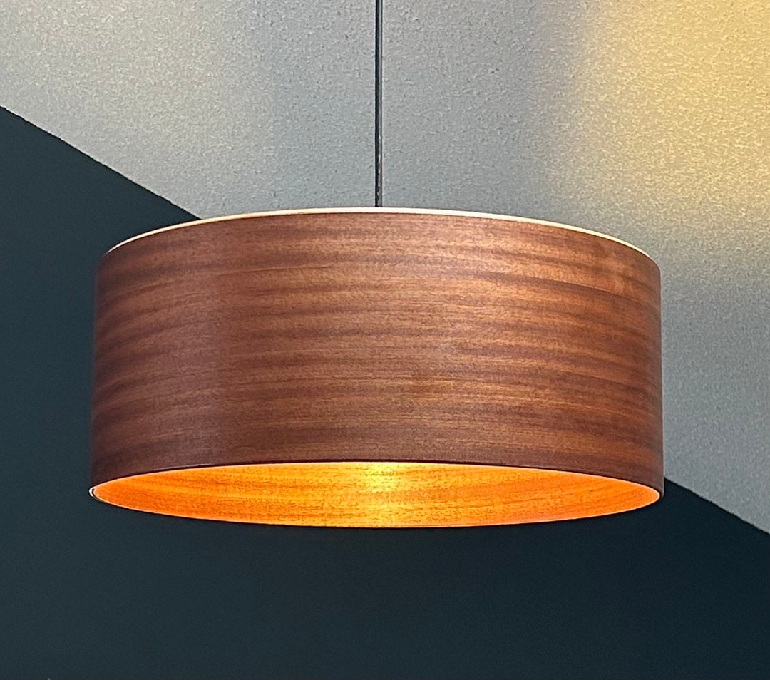 Wood Pendant Light | MCM Pendant Light | Chandelier | Ceiling Light ...