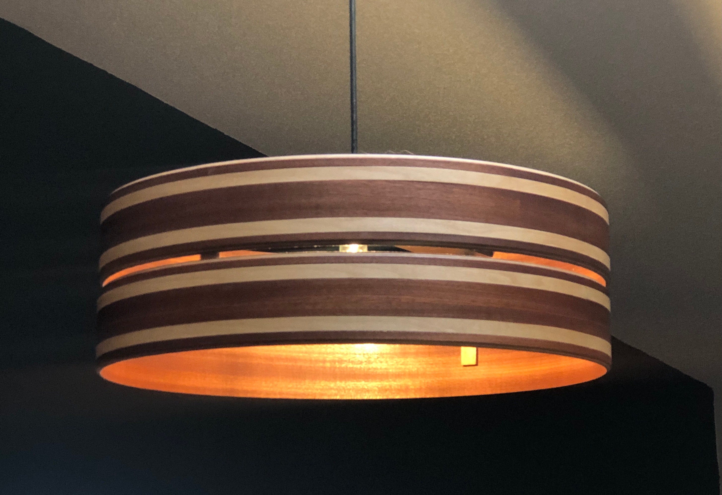 Wood Pendant Light MCM Pendant Light Chandelier Ceiling Light ...