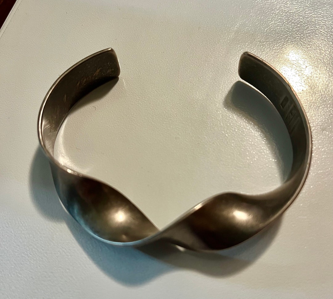 Signed Handwrought Sterling Signed Shields Twisted Cuff Bracelet - Etsy