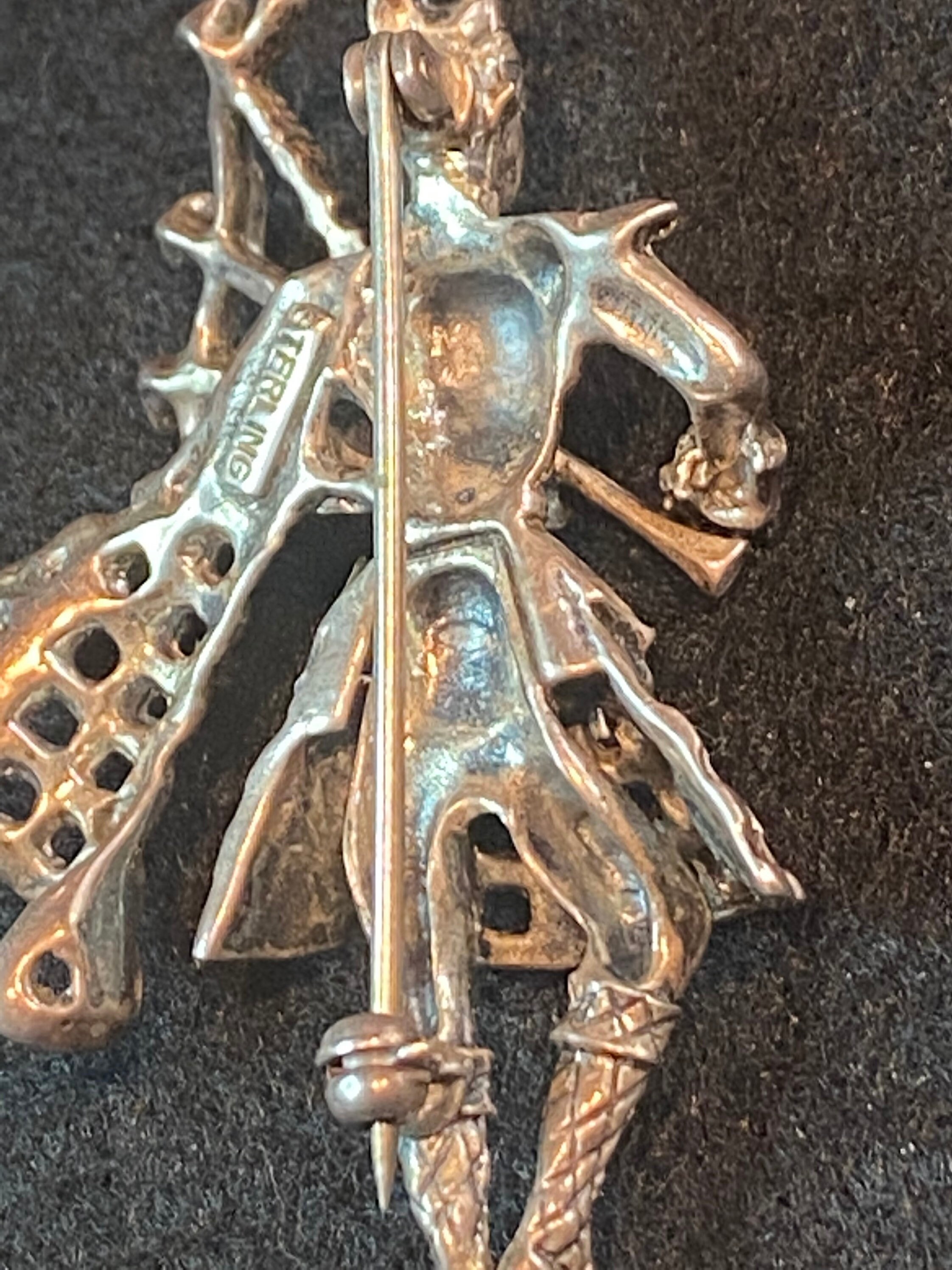 Vintage Scottish Bagpiper Sterling Silver Pin Brooch Amaysing - Etsy