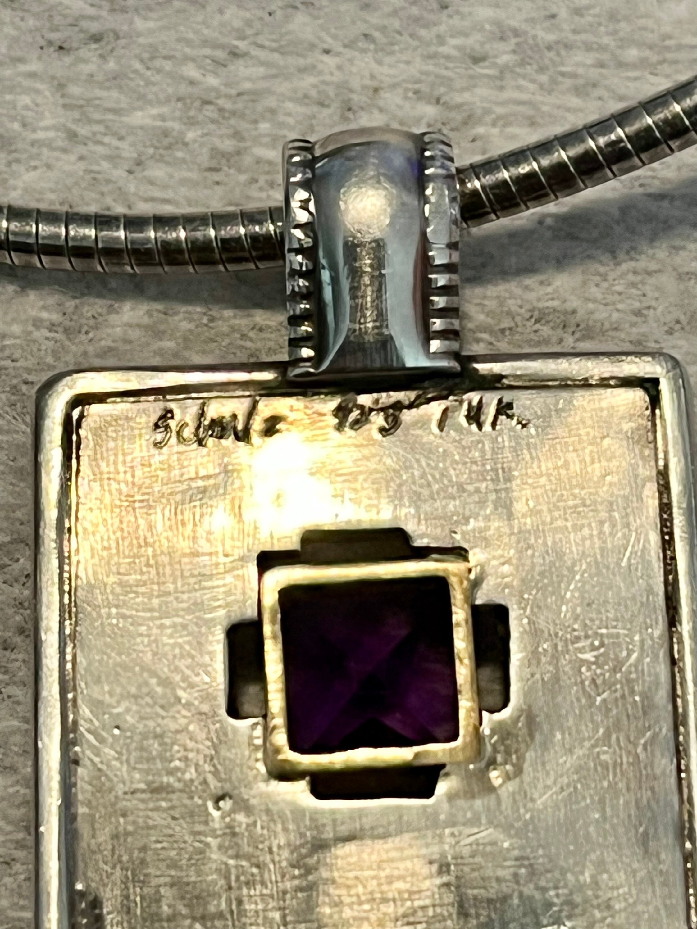 Susan Schulz 925-14k Gold Amethyst & Pearl Necklace Very Beautiful - Etsy