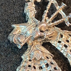 Vintage Scottish Bagpiper Sterling Silver Pin Brooch Amaysing Piece - Etsy