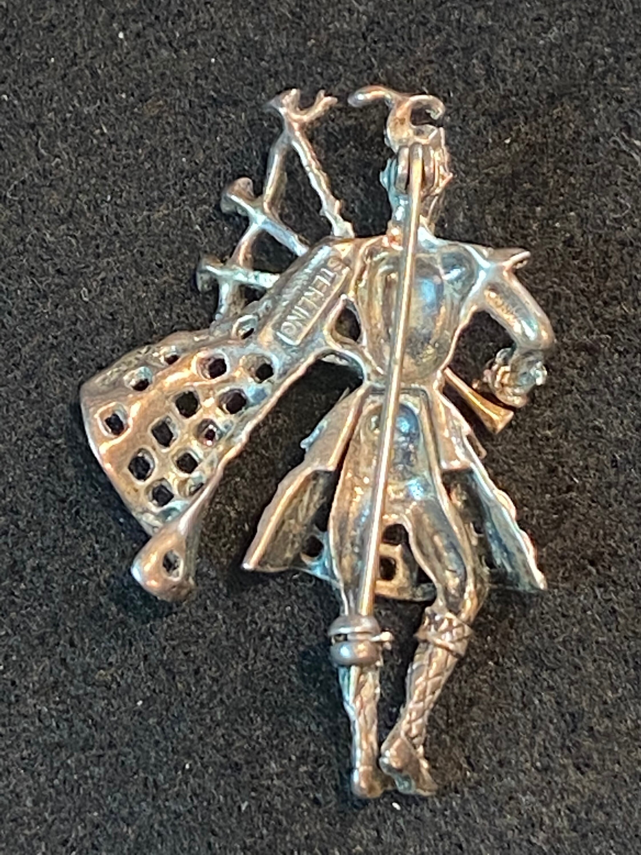 Vintage Scottish Bagpiper Sterling Silver Pin Brooch Amaysing - Etsy
