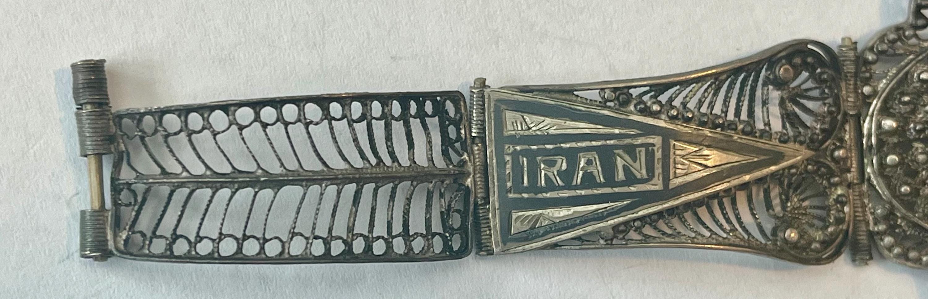 WW2 Iran 1945 Silver Ornate Filigree Bracelet. - Etsy