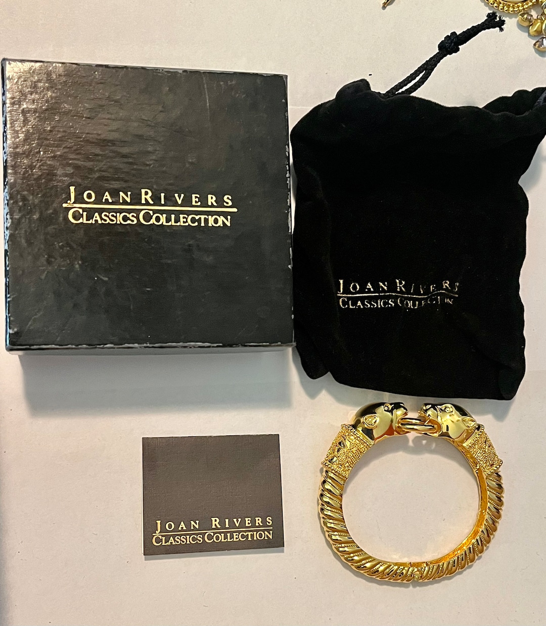 New Joan Rivers Classic Collection Gold Toned Double Headed Panther Big ...