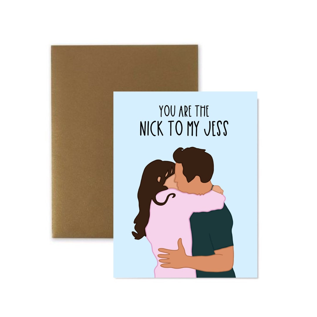 Jess Day and Nick Miller Couple Card, Newgirl Anniversary Valentines ...