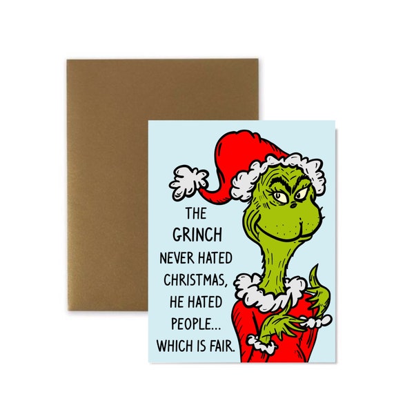Grinch Christmas Card - Etsy